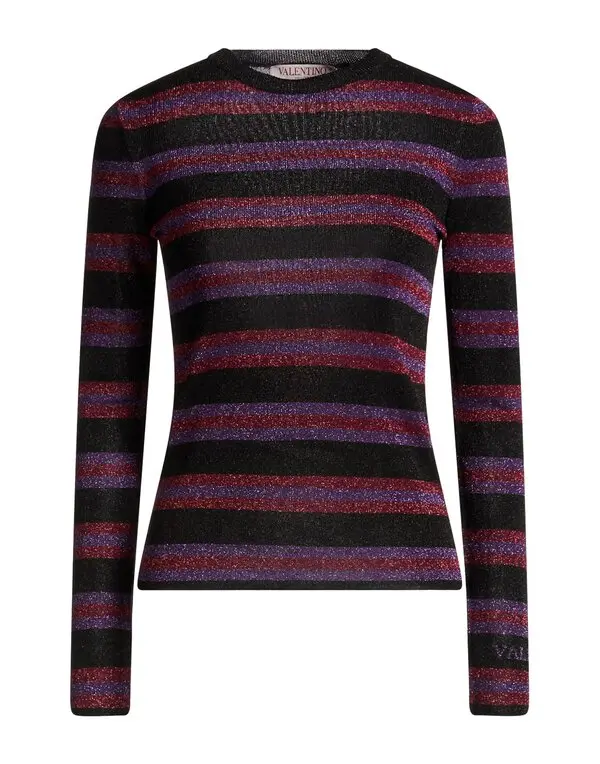 Valentino Garavani Striped Knit Sweater - Black