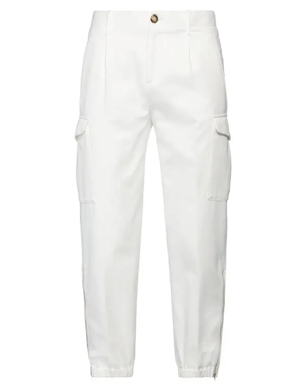 Brunello Cucinelli Cotton Cargo Pants - White