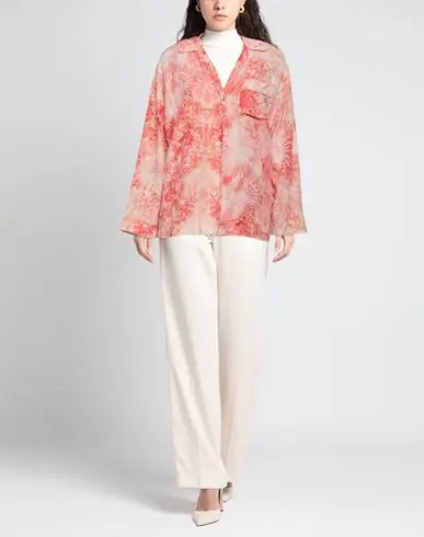 Alexander McQueen Floral Print Silk Crepe Shirt - Pink