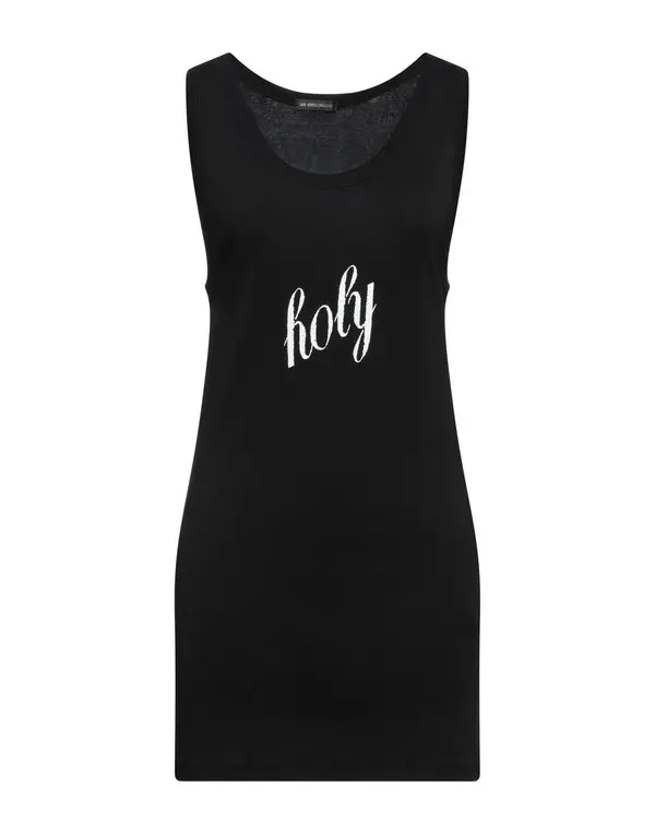 ANN DEMEULEMEESTER Tank Top With Print - Black