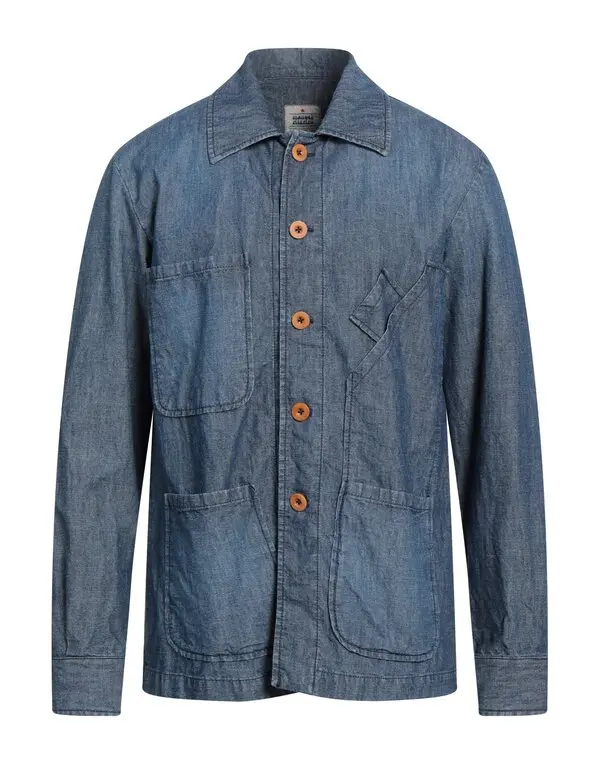 MANUEL RITZ Denim Shirt Size Cotton, Elastane