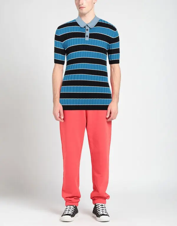 Dolce & Gabbana Striped Knit Polo Shirt