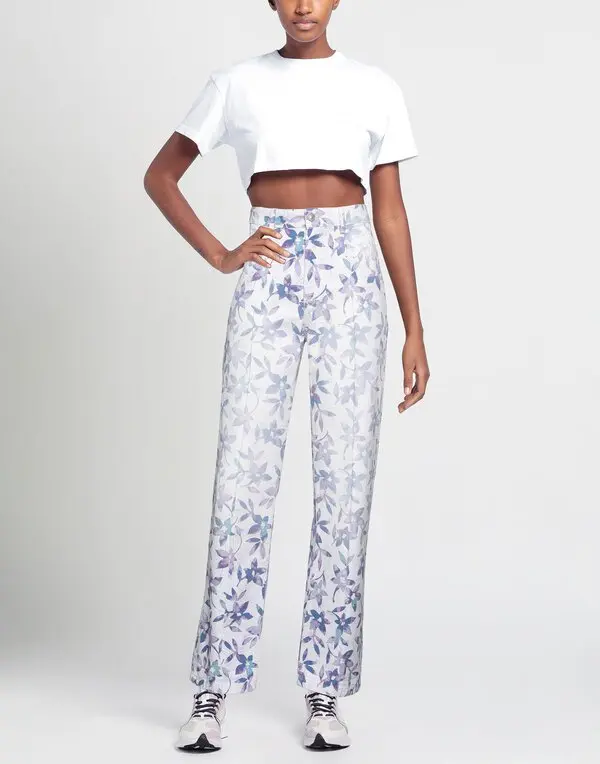 Isabel Marant Étoile Cotton Floral Straight Leg Jeans