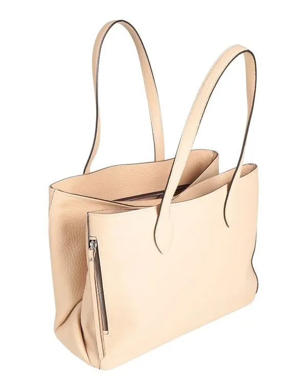 GIANNI CHIARINI Leather Tote Handbag - Cream