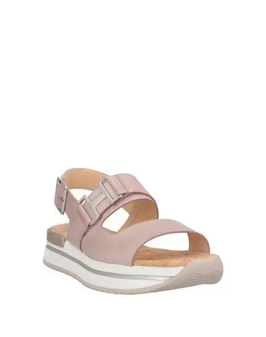 Hogan Soft Leather Sandals - Pink