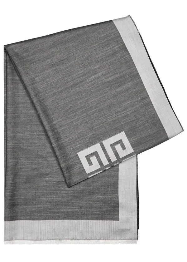 Givenchy Logo-jacquard Silk-blend Scarf