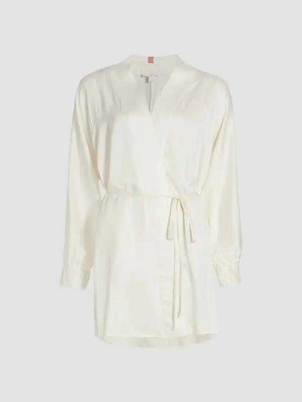 Lunya Washable Silk Robe - Tranquil White