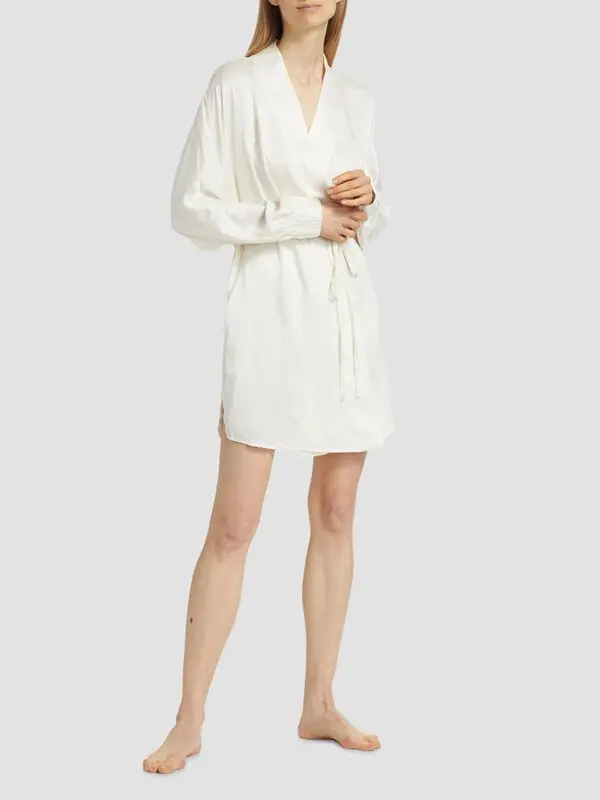 Lunya Washable Silk Robe - Tranquil White