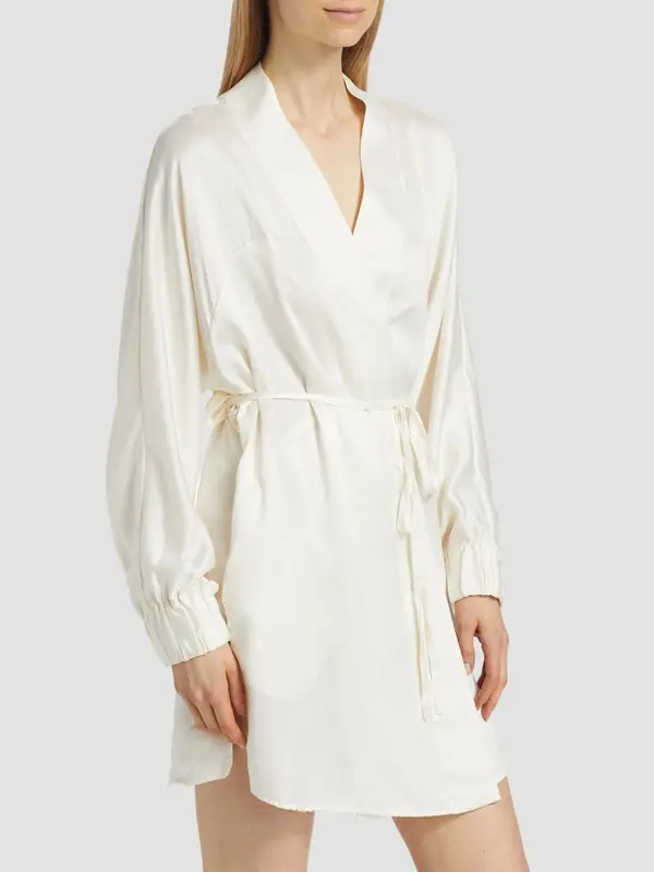 Lunya Washable Silk Robe - Tranquil White