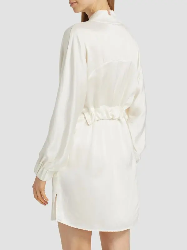 Lunya Washable Silk Robe - Tranquil White
