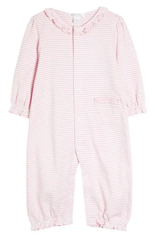 KISSY KISSY Simple Stripe Pima Cotton Footie - Pink