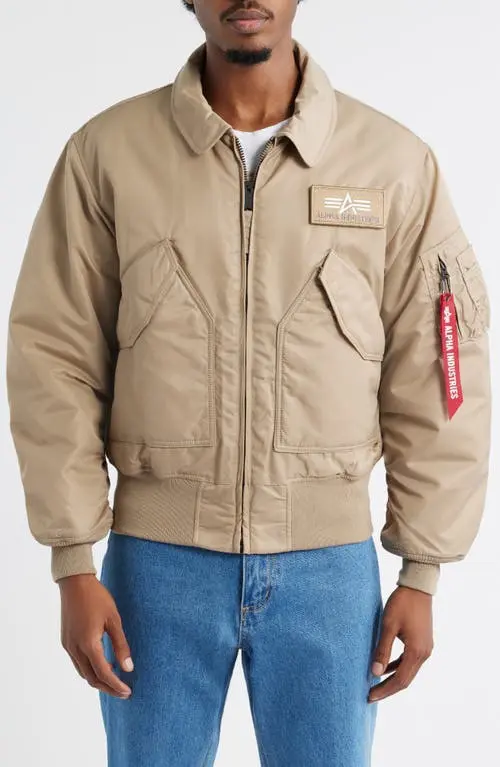 Alpha Industries Cwu 45/p Bomber Jacket - Vintage Khaki