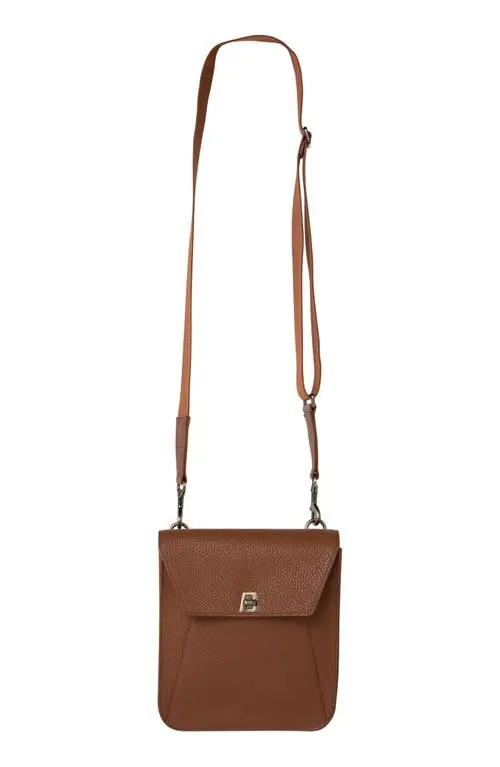 Akris Small Anouk Leather Crossbody Bag - Caramel
