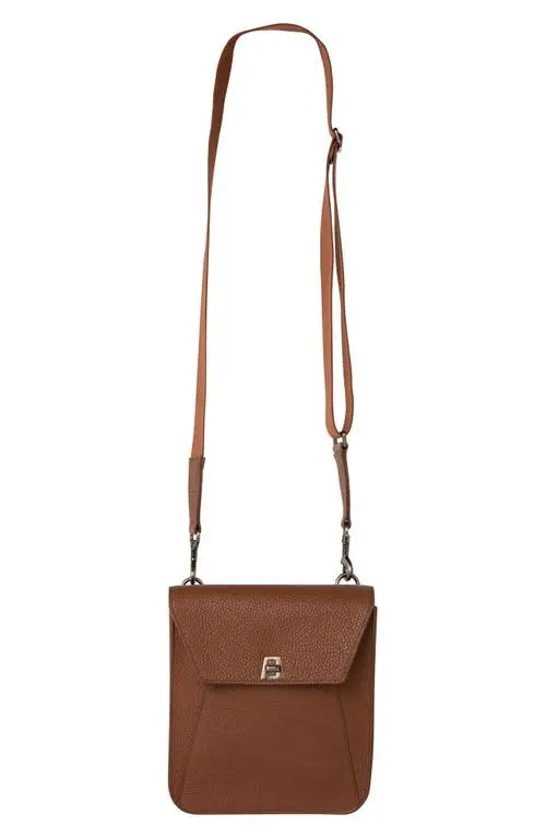 Akris Small Anouk Leather Crossbody Bag - Caramel