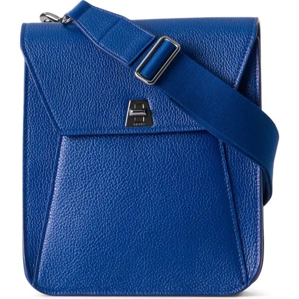 Akris Small Anouk Leather Crossbody Bag - Lapis Blue
