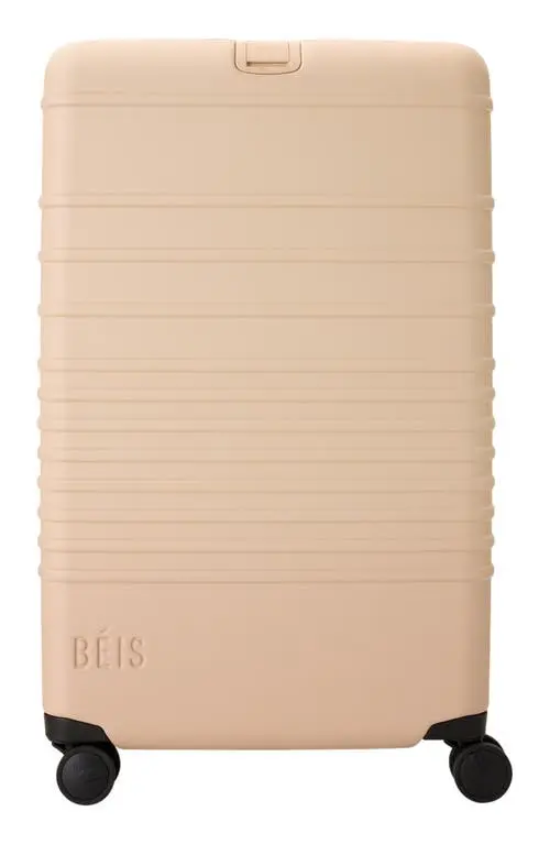 BEIS Large Check-in Roller Suitcase - Beige
