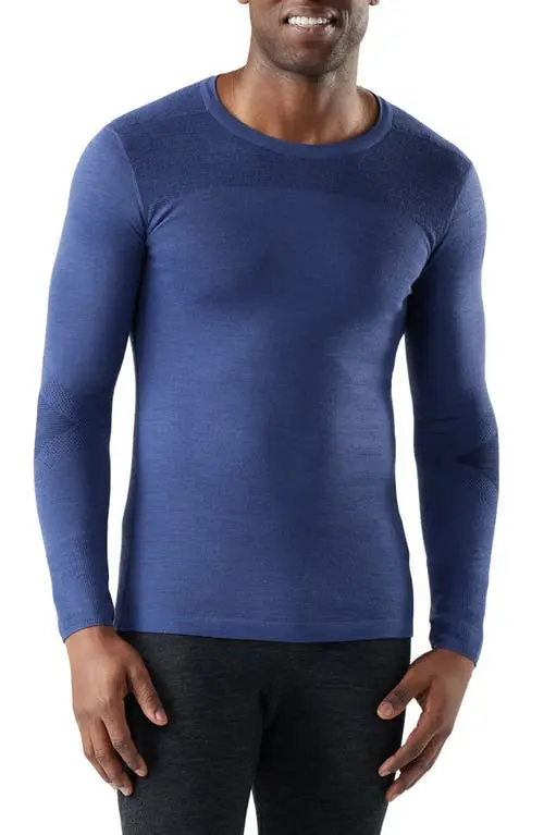 Smartwool Intraknit™ Thermal Base Layer Long Sleeve Merino Wool Blend Top - Nightfall Blue