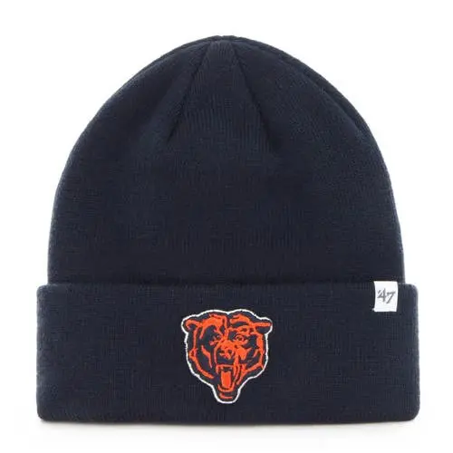 '47 Chicago Bears Primary Alternate Logo Basic Cuffed Knit Hat - Navy