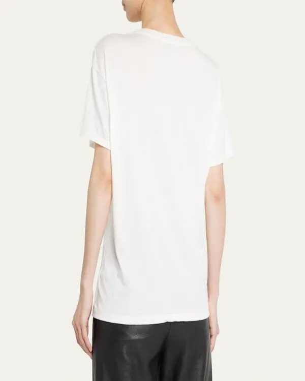 Eterne Short-sleeve Boyfriend T-shirt - Ivory