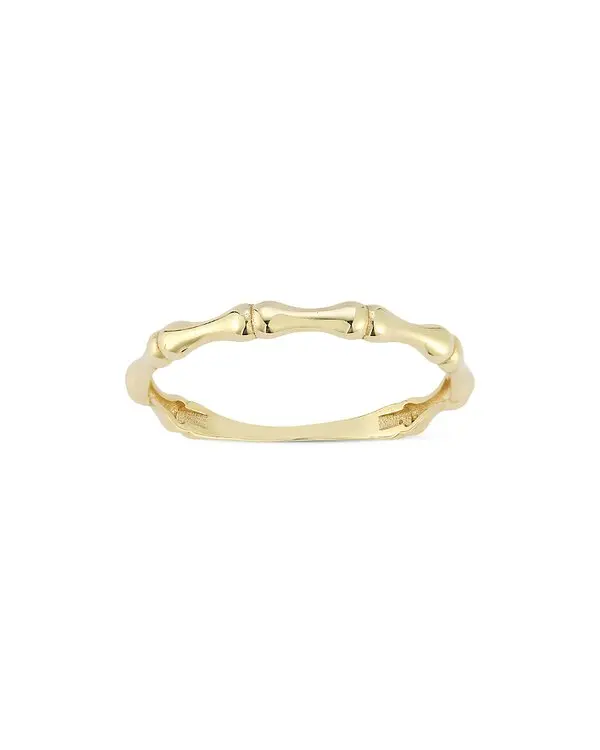 MOON & MEADOW 14k Yellow Bamboo Band Ring - Gold