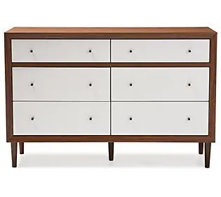 BAXTON STUDIO Harlow Mid-century Modern Scandinavian Style St Orage Dresser - One-color
