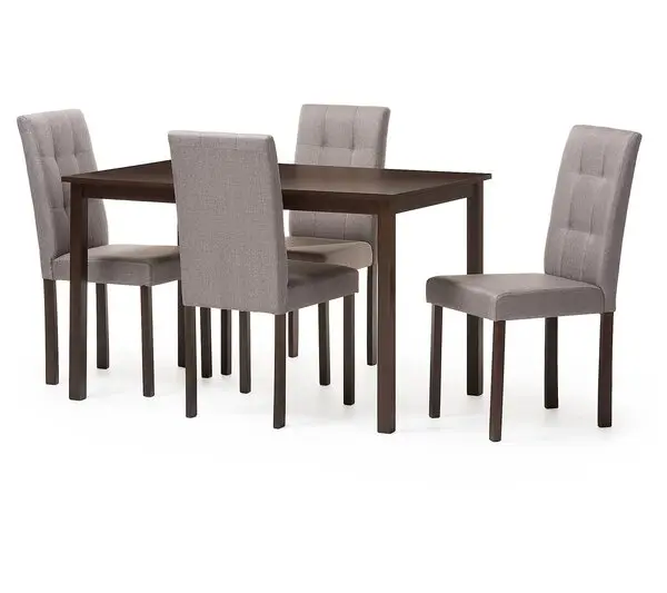 BAXTON STUDIO Andrew Modern Upholstered 5-piece Dining Set - One-color