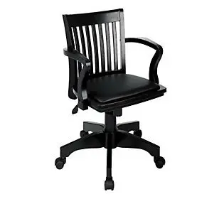 OFFICE STAR Osp Home Furnishings Deluxe Wood Banker's Chair - One-color