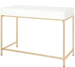 AVE SIX Alios Desk With White Gloss Finish Ospd