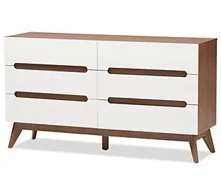 BAXTON STUDIO Calypso Mid-century Modern Wood 6-drawer Storag E Dresser - One-color