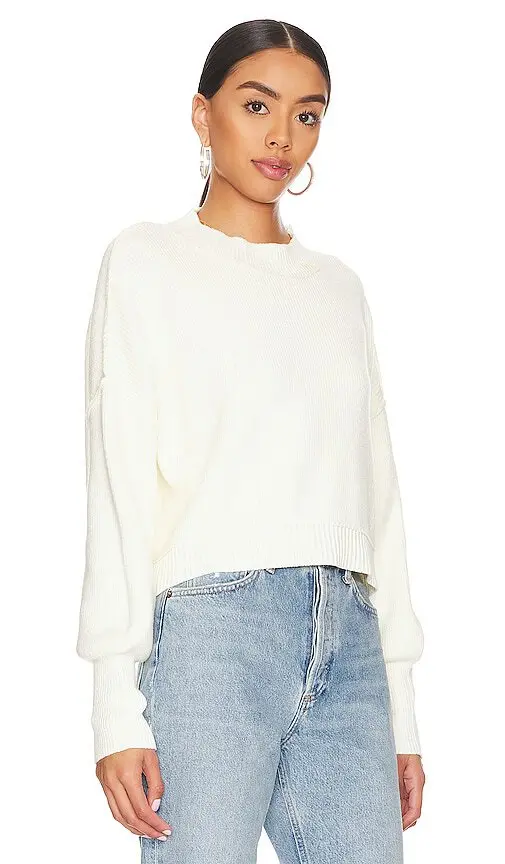 Free People Easy Street Crop Sweater - Moonglow