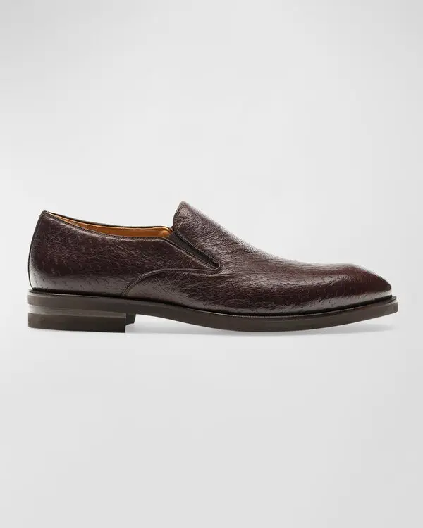 Magnanni Lima Peccary Leather Loafers - Brown | Editorialist display picture 1
