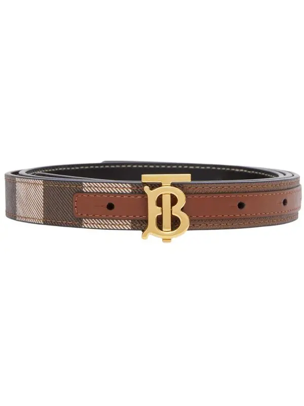 Burberry Reversible Exaggerated Check Belt - Brown