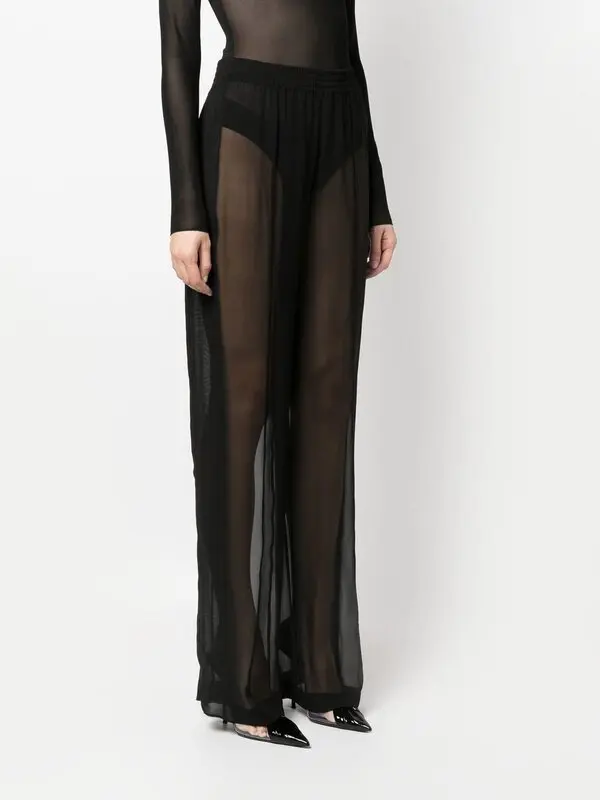 Saint Laurent Silk Straight-leg Trousers