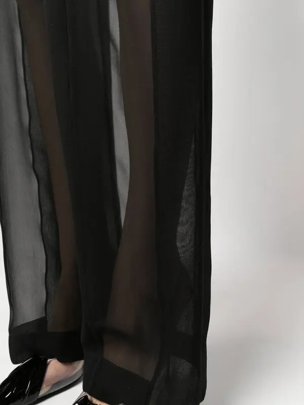 Saint Laurent Silk Straight-leg Trousers
