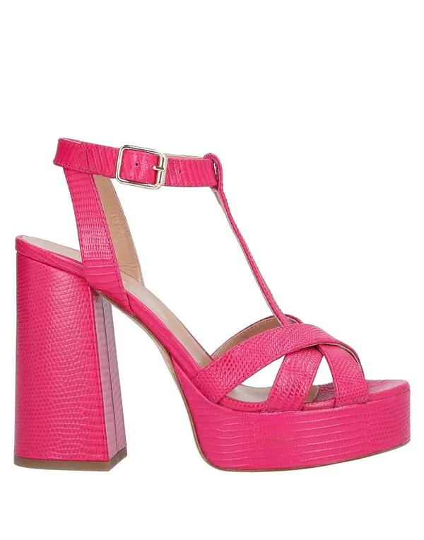 TWINSET Leather Sandals - Red