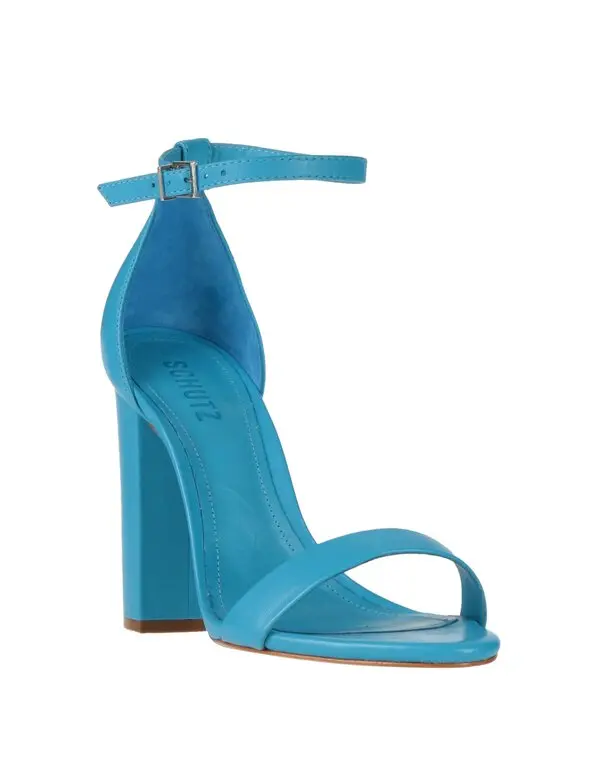 Schutz Leather Sandals - Blue