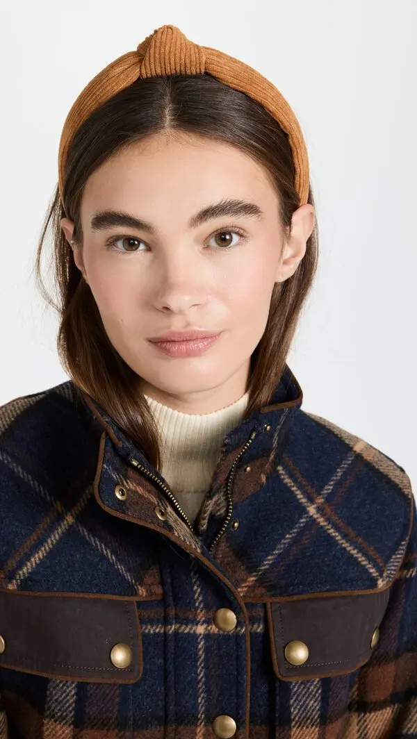 Lele Sadoughi Corduroy Slim Knotted Headband