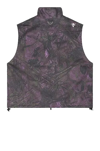 South2 West8 River Trek Over Vest In Purple In Camo - 83% Off