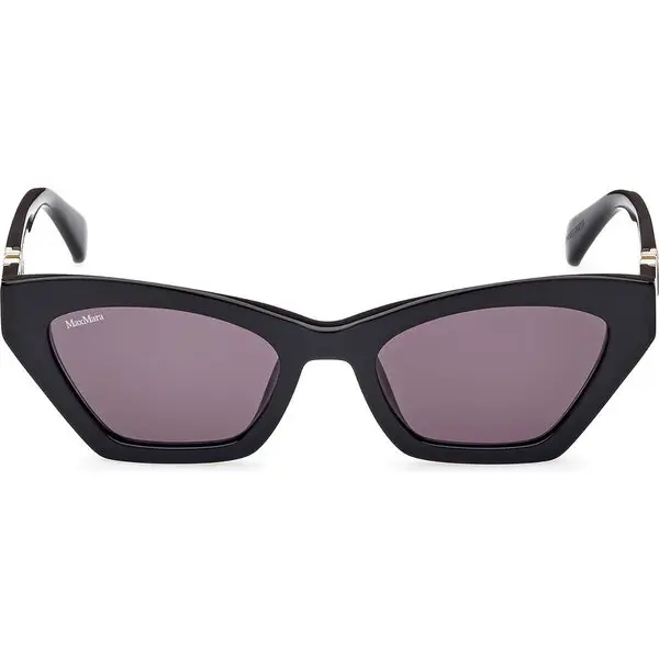 Max Mara 52mm Cat Eye Sunglasses - Shiny Black/smoke