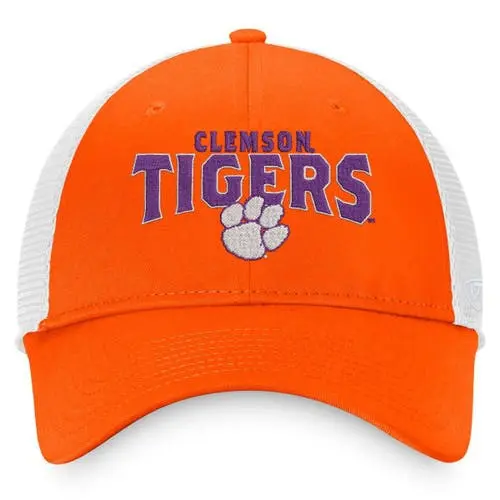 Top Of The World Clemson Tigers Breakout Trucker Snapback Hat - Orange