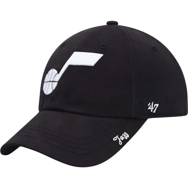 '47 Utah Jazz Miata Clean Up Adjustable Baseball Cap - Black