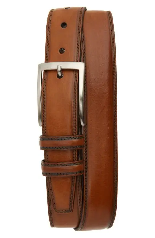 Torino Kipskin Leather Belt - Walnut