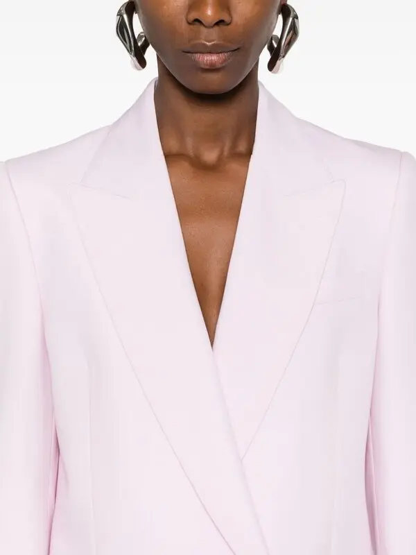Alexander McQueen Double-breasted Wool Blazer - Pink
