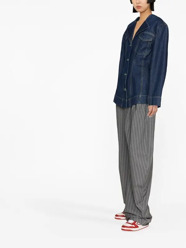 GANNI Spread-collar Denim Jacket