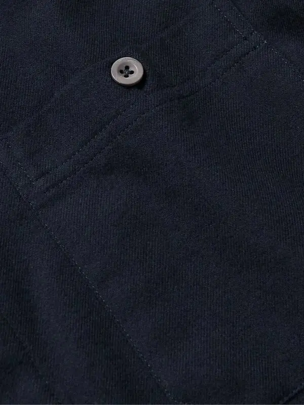 Mr P. Cotton-flannel Shirt Jacket - Blue