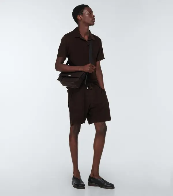 Frescobol Carioca Augusto Terry Shorts - Brown