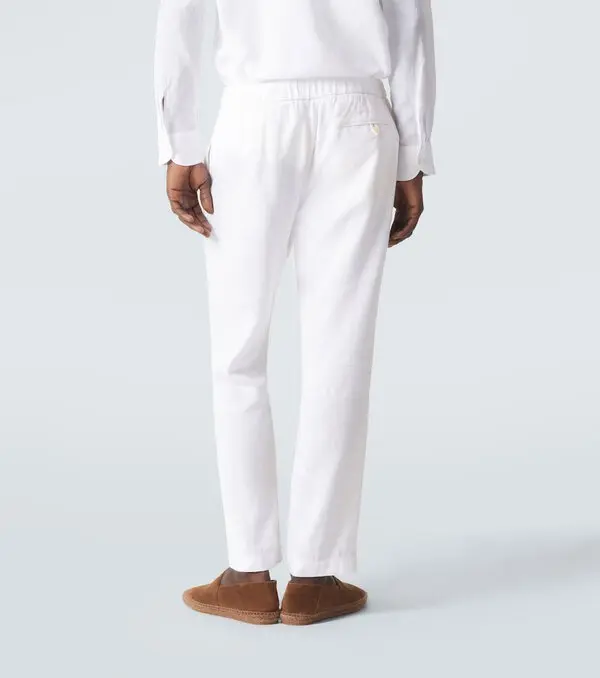 Frescobol Carioca Oscar Straight Linen And Cotton Chinos - White