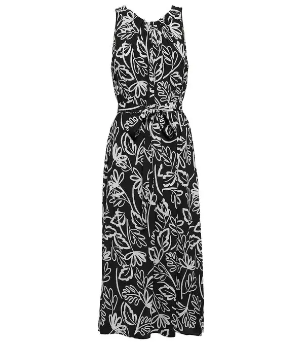 Velvet By Graham & Spencer Printed Crêpe Midi Dress