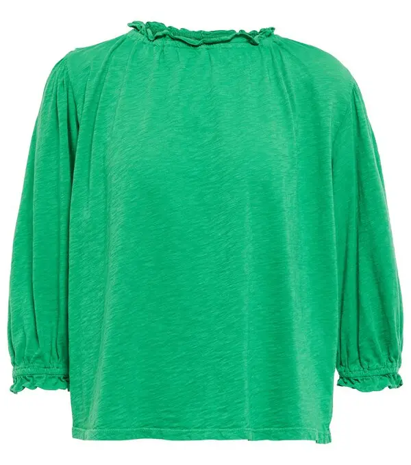 Velvet By Graham & Spencer Ruffled Cotton Top