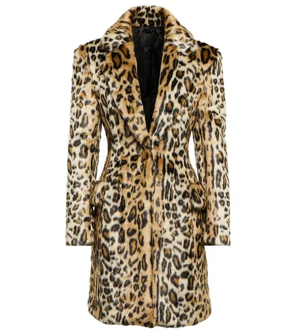 Givenchy Leopard-Print Faux Fur Coat In Multicoloured - 40% Off